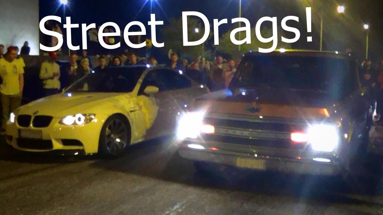 Street Drag Racing & Big Burnouts! - Vantaa Night Cruising 2017 - YouTube