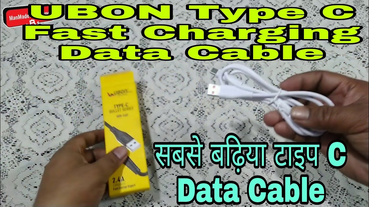 Ubon Type C Data Cable Unboxing & Review - YouTube