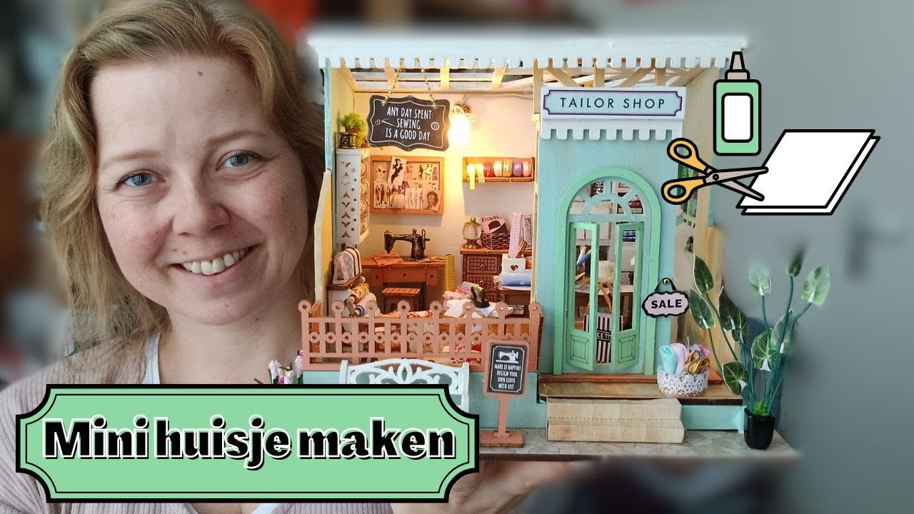 Het Tailor shop miniatuur huisje maken van de Action! - YouTube