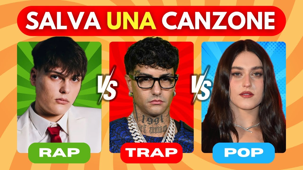 RAP vs TRAP vs POP: Salva Una Canzone, Scarta L’altra🎶 | Quiz Se Lo Sai ...