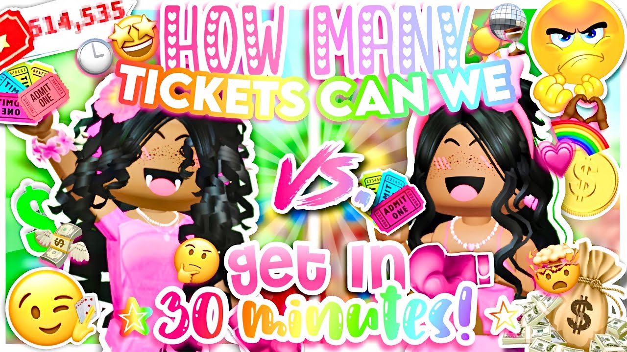 HOW MANY TICKETS CAN WE GET In 30 MINUTES! 😱| Adopt Me Challenge⏱️🌈 ...