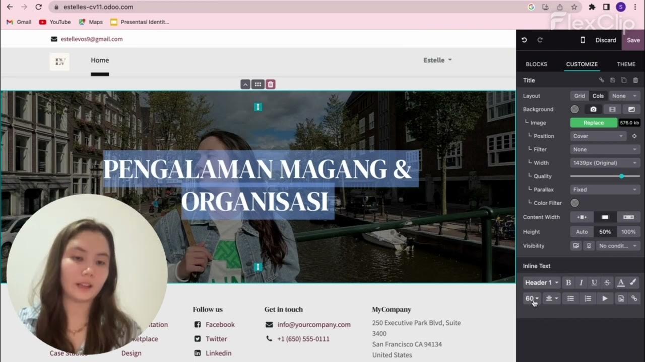 Tutorial membuat CV dalam Website (Marie Estelle Sambow, Vos/121113903) - YouTube