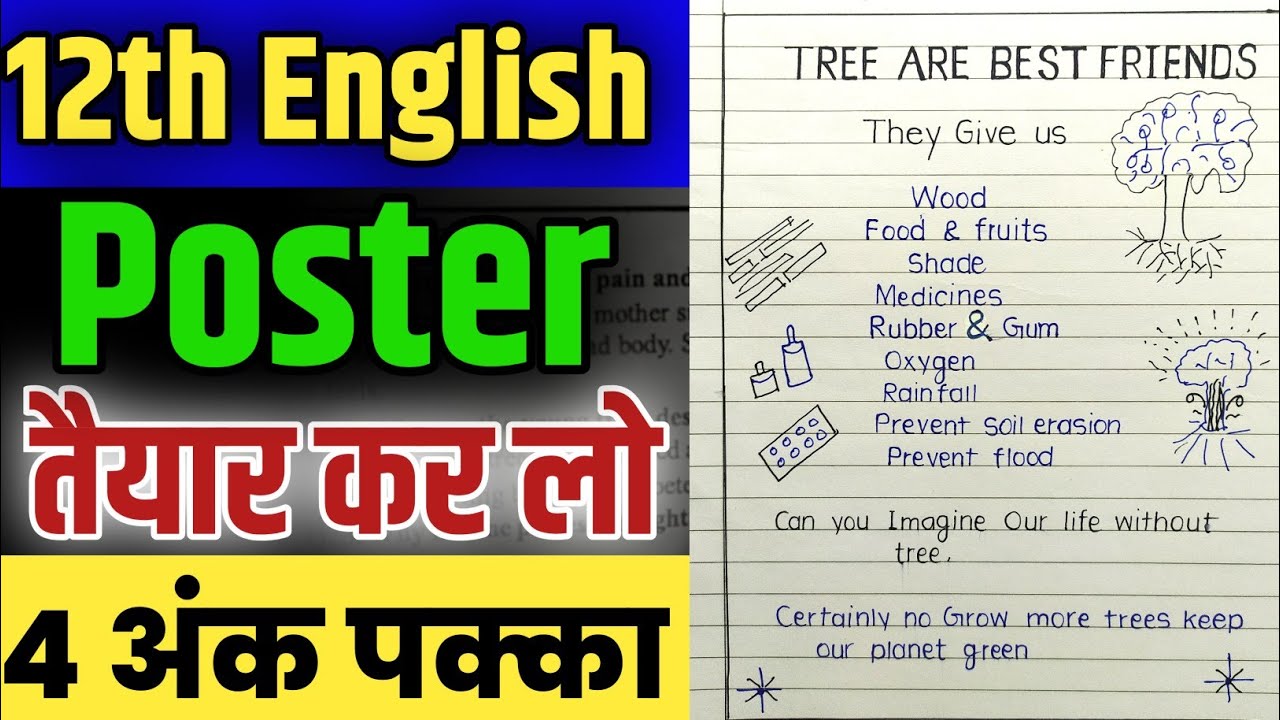 Imp Poster Class-12th English Mp Board / Imp Question 12th English Mp ...