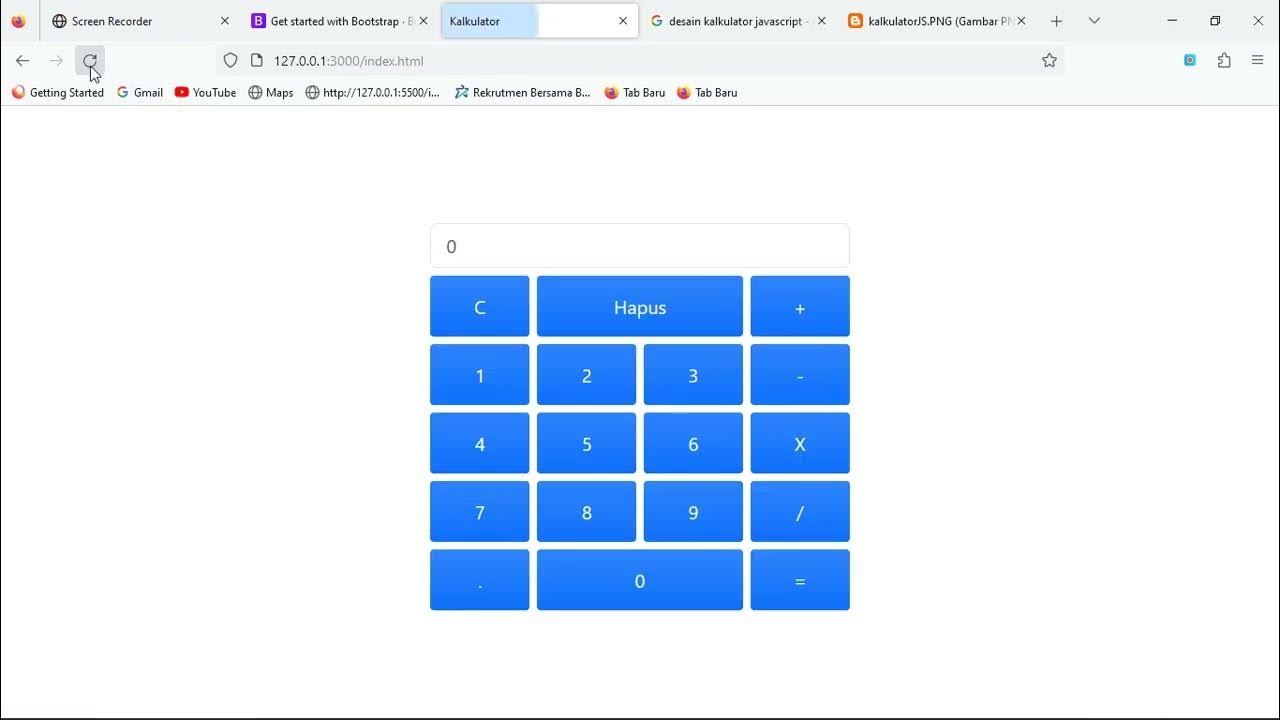 Belajar Membuat Kalkulator dengan Bootstrap dan Javascript 2023 - YouTube