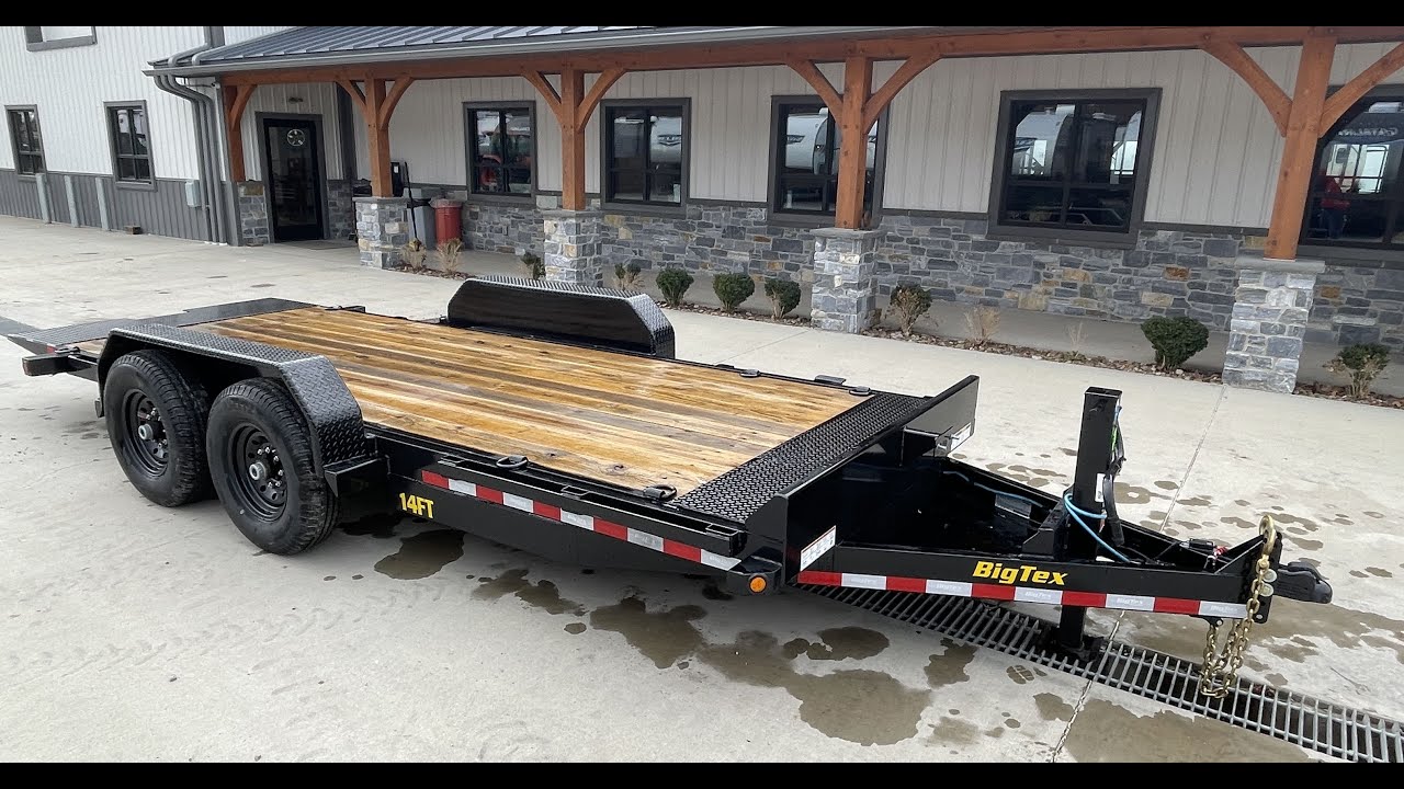 Big Tex 7x18' Gravity Tilt Equipment Trailer 14000 GVW 14FT-18BK - YouTube