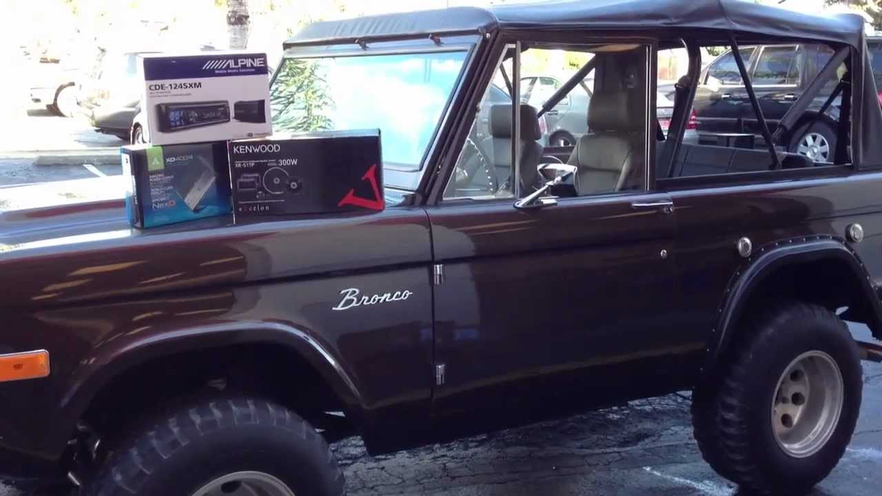 Ford Bronco ALPINE Kenwood Stereo System CDE-124SXM - YouTube