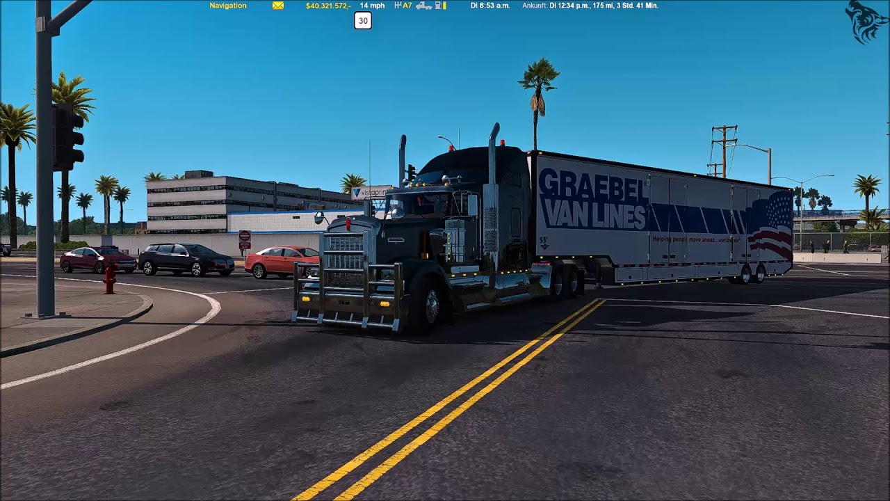 ATS Mods 1.35: Trailer RD Moving Van + 17 Skins //American Truck ...