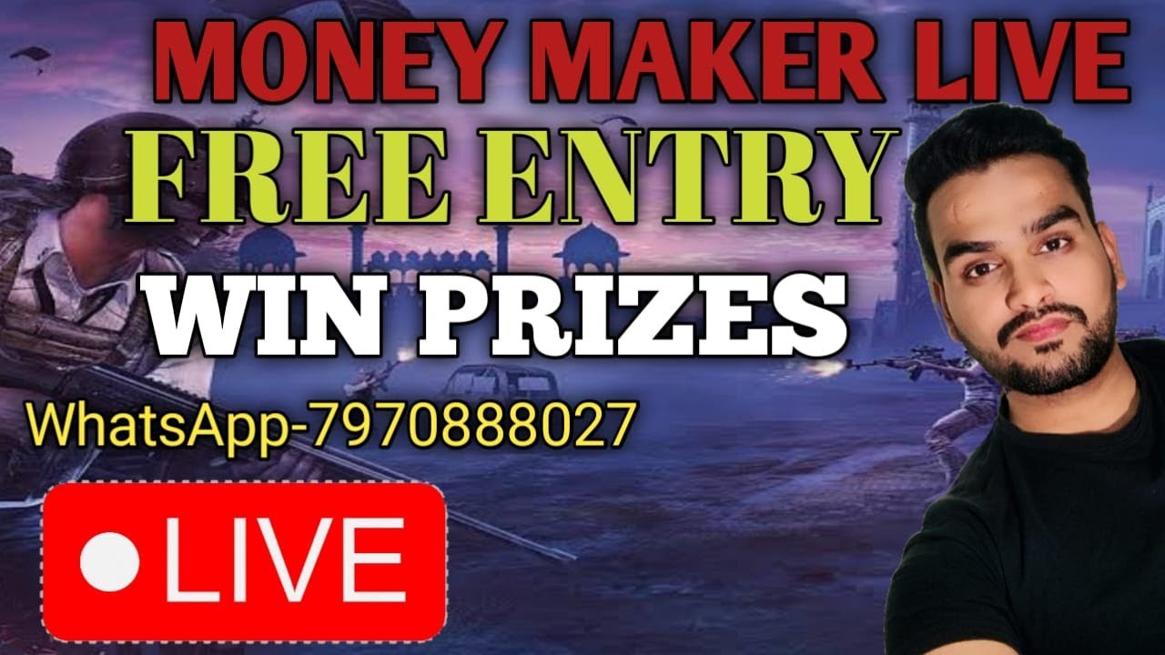 Money Maker is Live on Bgmi Custom Free Entry And Win Prize Money - YouTube