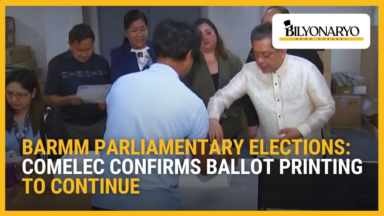 BARMM Parliamentary Elections: COMELEC Confirms Ballot Printing to ...