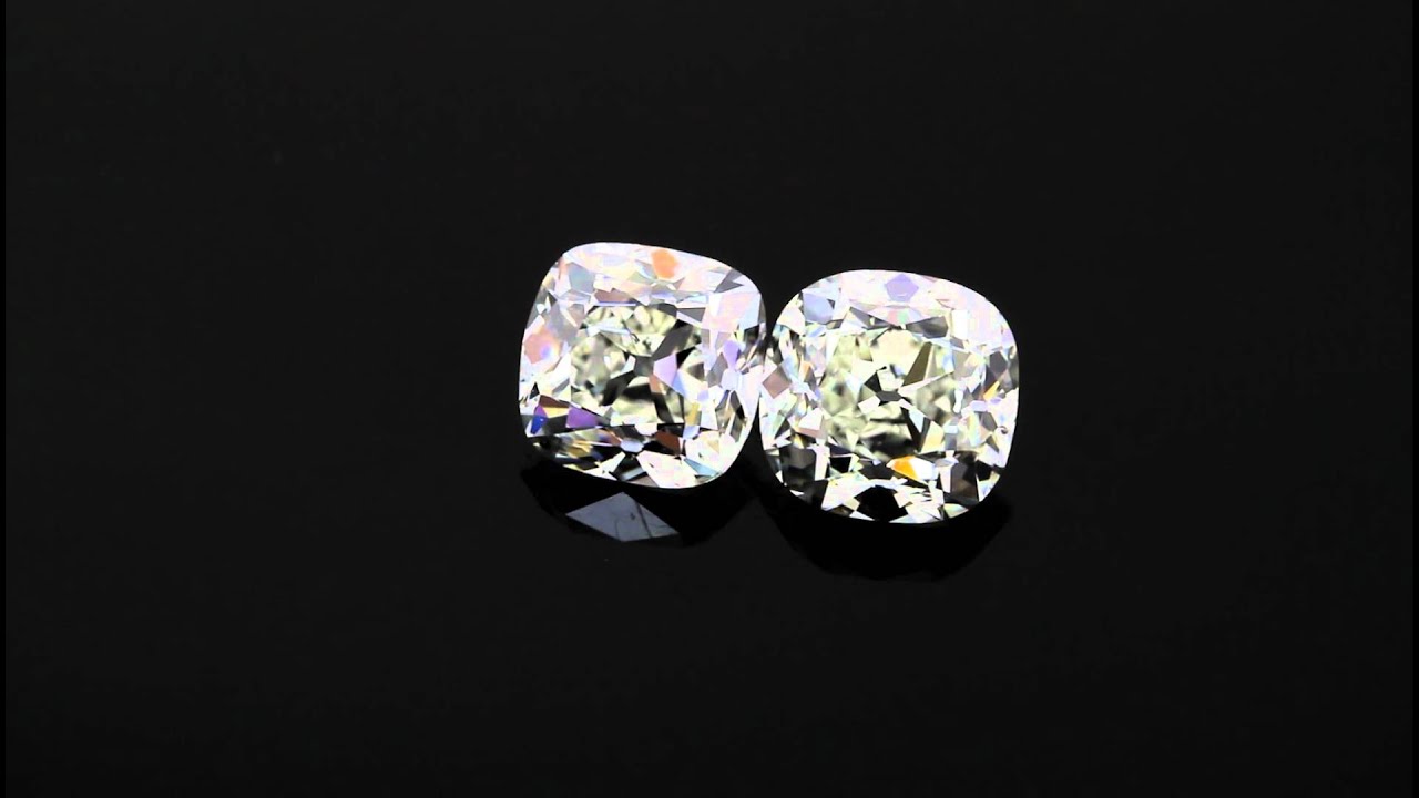 2.18ct H-S-1 vs 2.46ct H-SI-1 "Royal Chandelier Cushion Brilliant ...