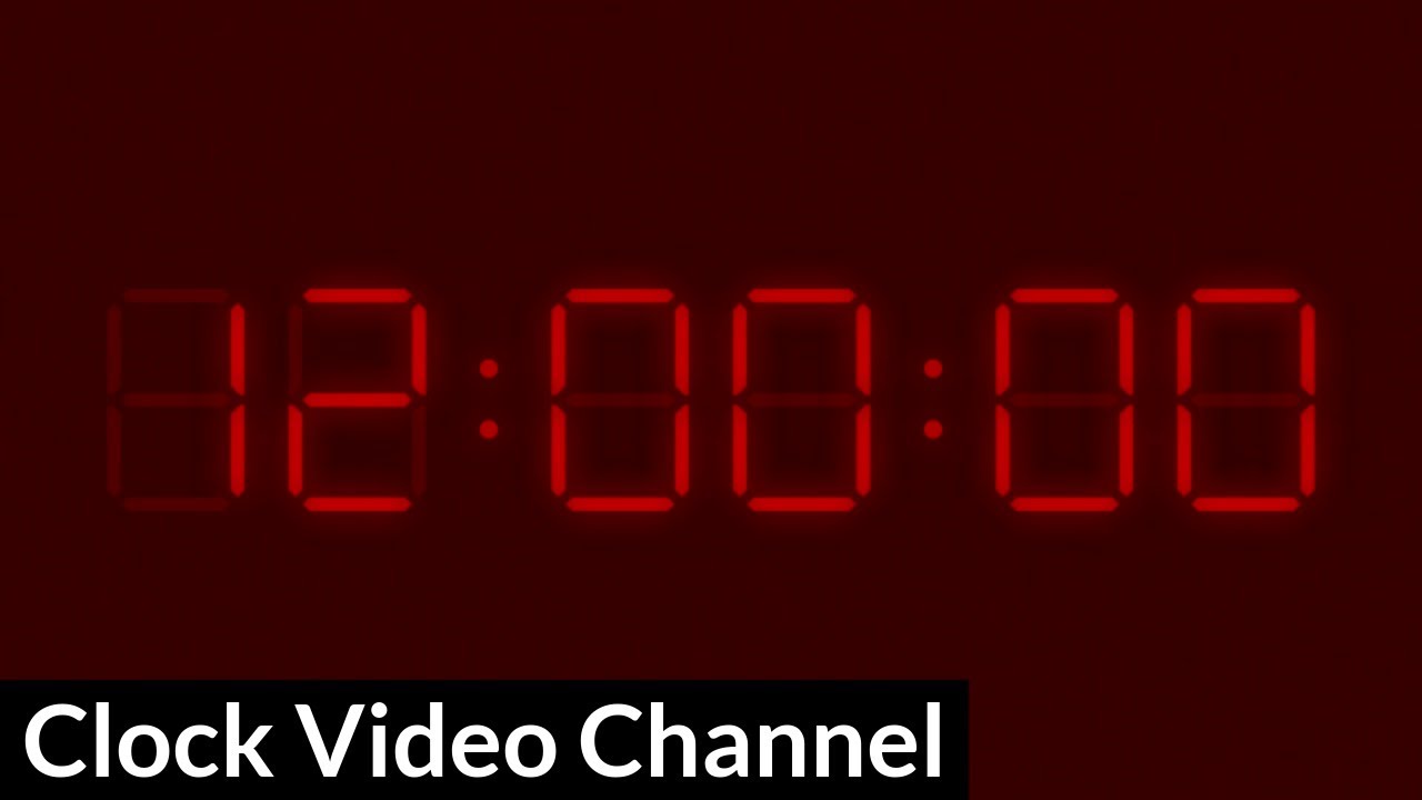 Digital Watch Clock 24 Hour - Classic Flash Red #2 - YouTube