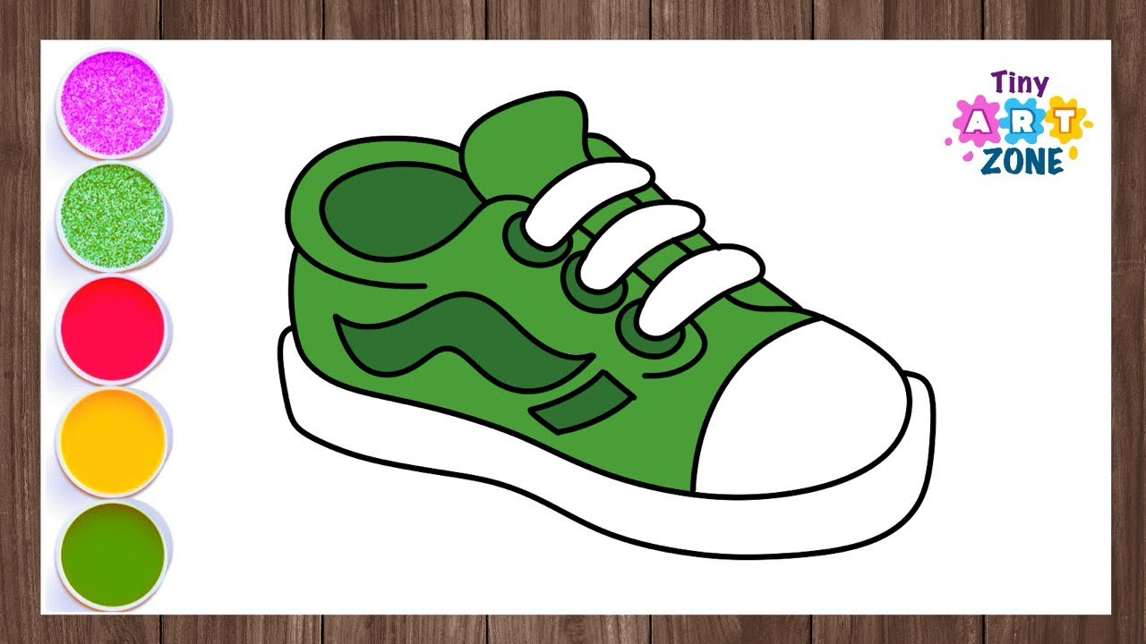 How to Draw a Shoe Easy for kids & Toddlers | Shoe Drawing and ...