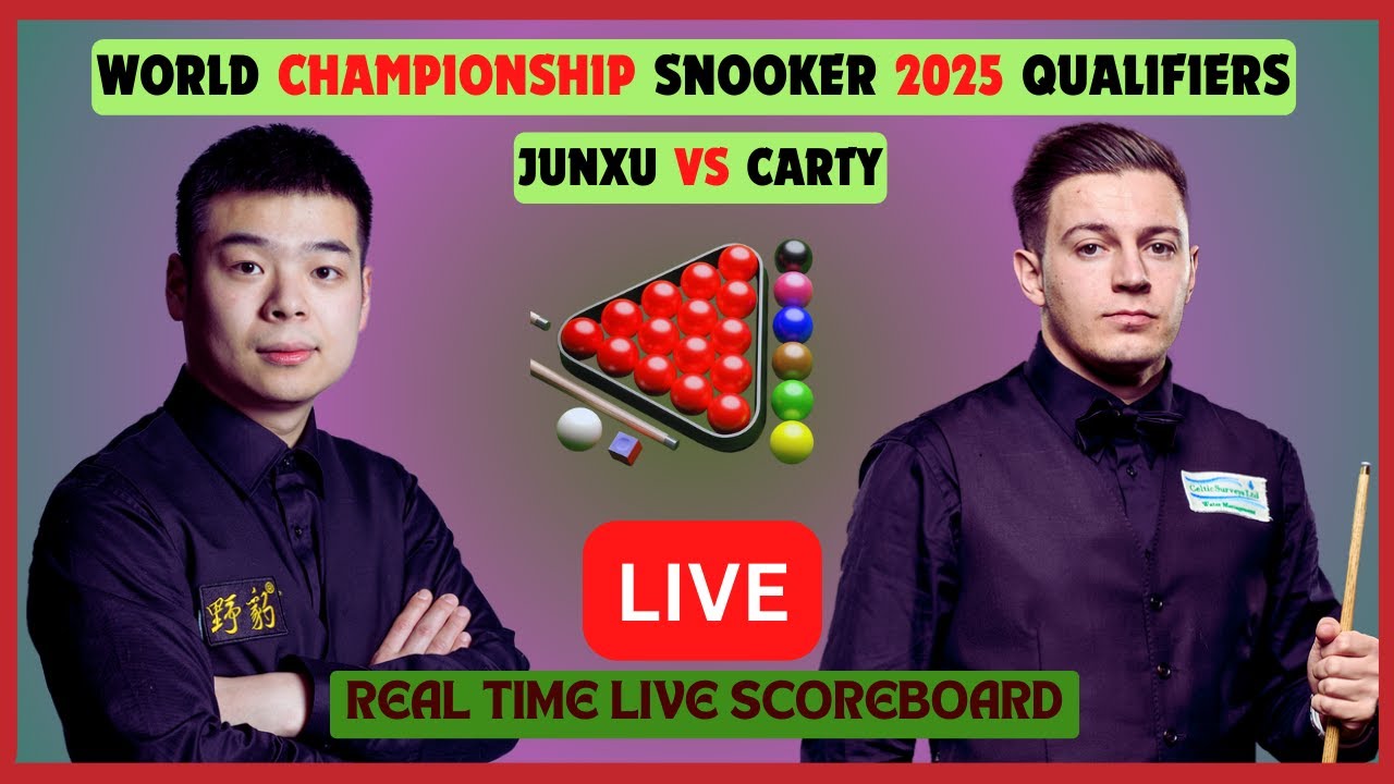Pang Junxu Vs Ashley Carty LIVE Score UPDATE 2025 World Championship ...