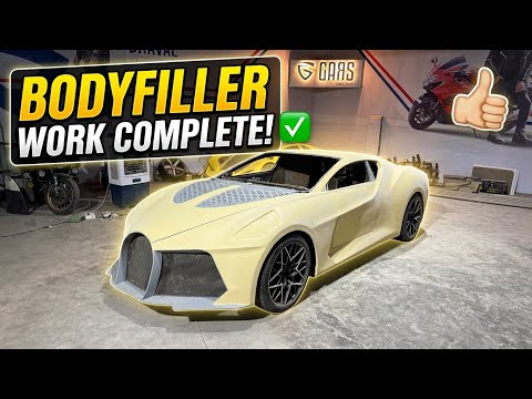 Applied bodyfiller to the entire body🔥 Bugatti Project 