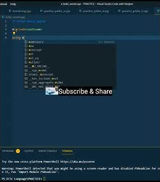 #2 First c++ program Hello World #c++ #cplusplus - YouTube