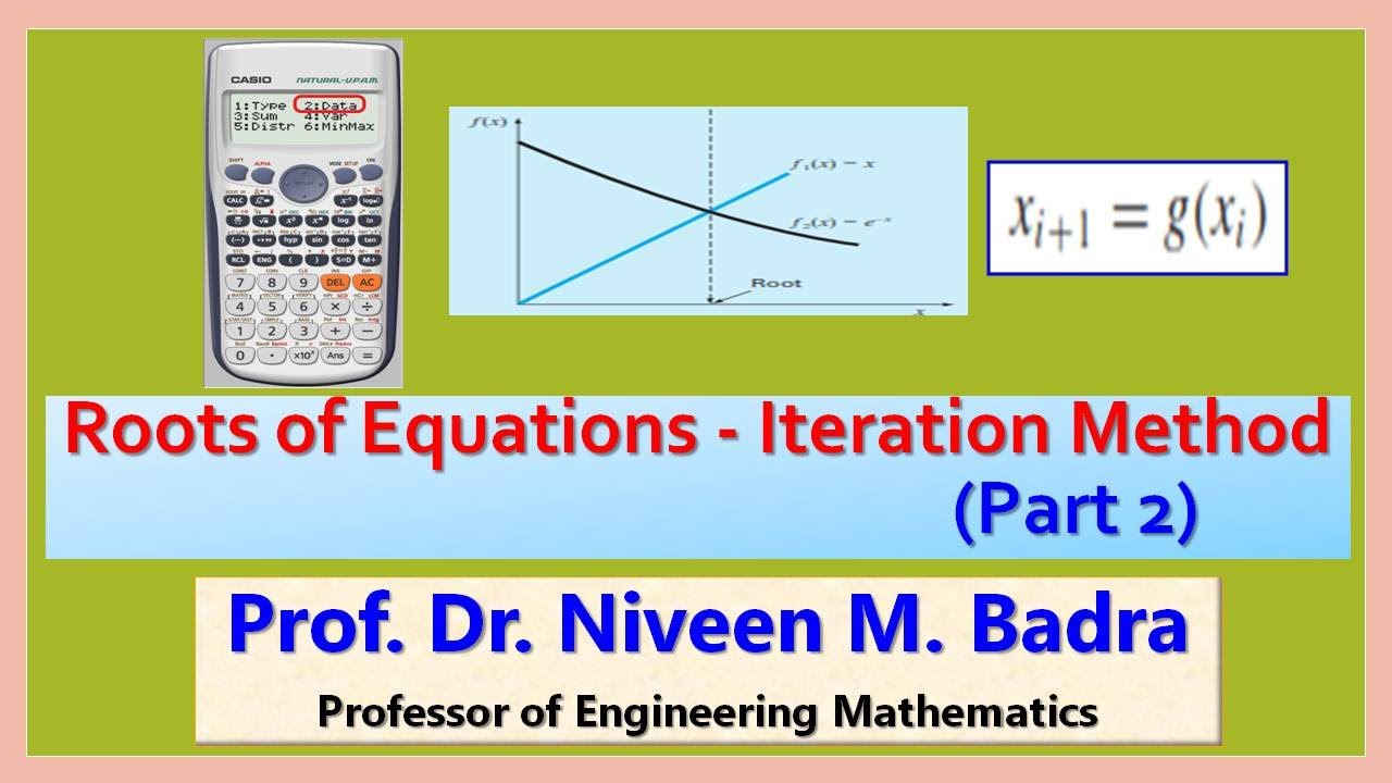 Roots Of Nonlinear Equations Iteration Method Part 2 Youtube