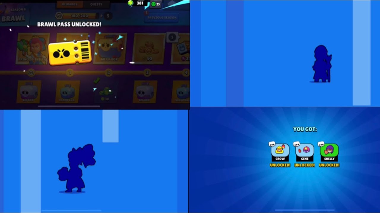 wizard byron + princess shelly + brawl pass + pin pack - YouTube