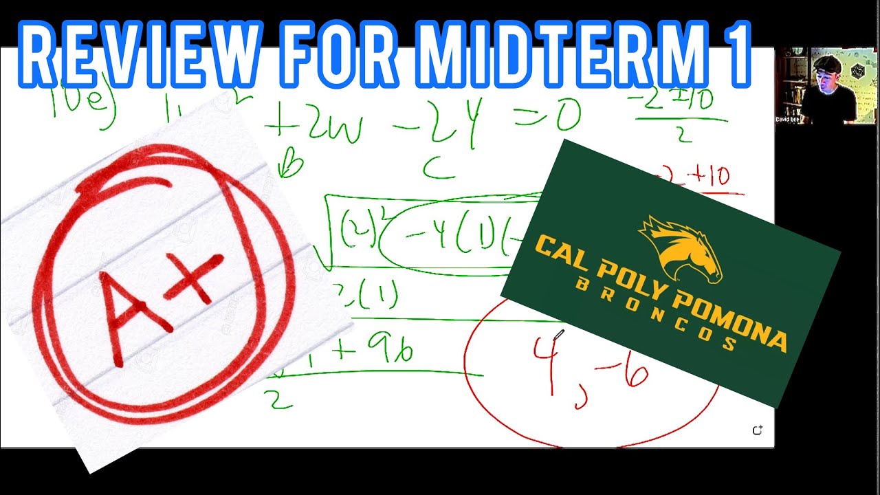 Cal Poly Pomona - Review for Midterm 1 - YouTube