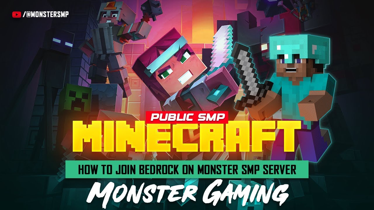 Minecraft Live | Monster SMP 2.0- Join The Best Minecraft Public Server (Java + Bedrock/PE ...
