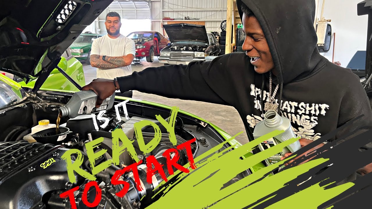 CoreySSG hellcat is finally finish will it crank ? - YouTube