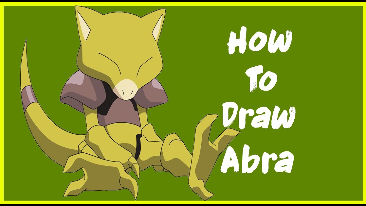 How to Draw Abra from pokemon pokemon character - YouTube