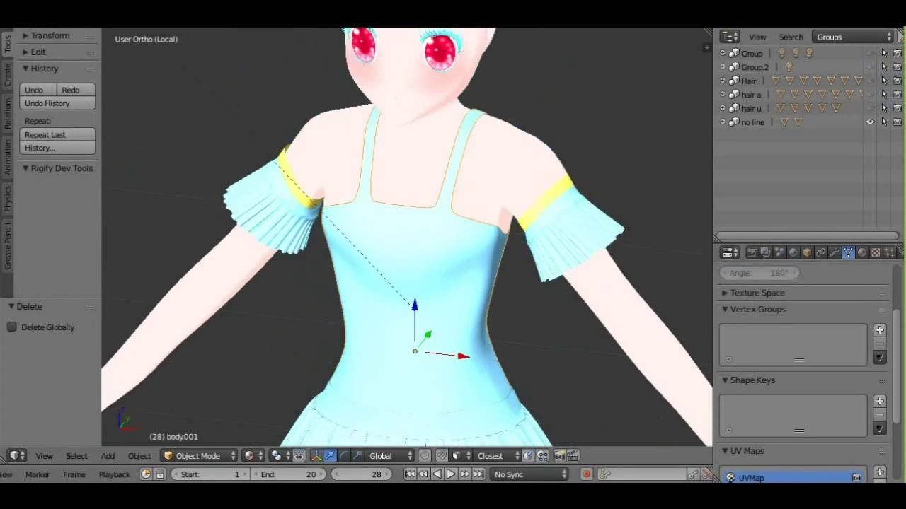 Make Clothes in Blender part 3 - Ellen - YouTube