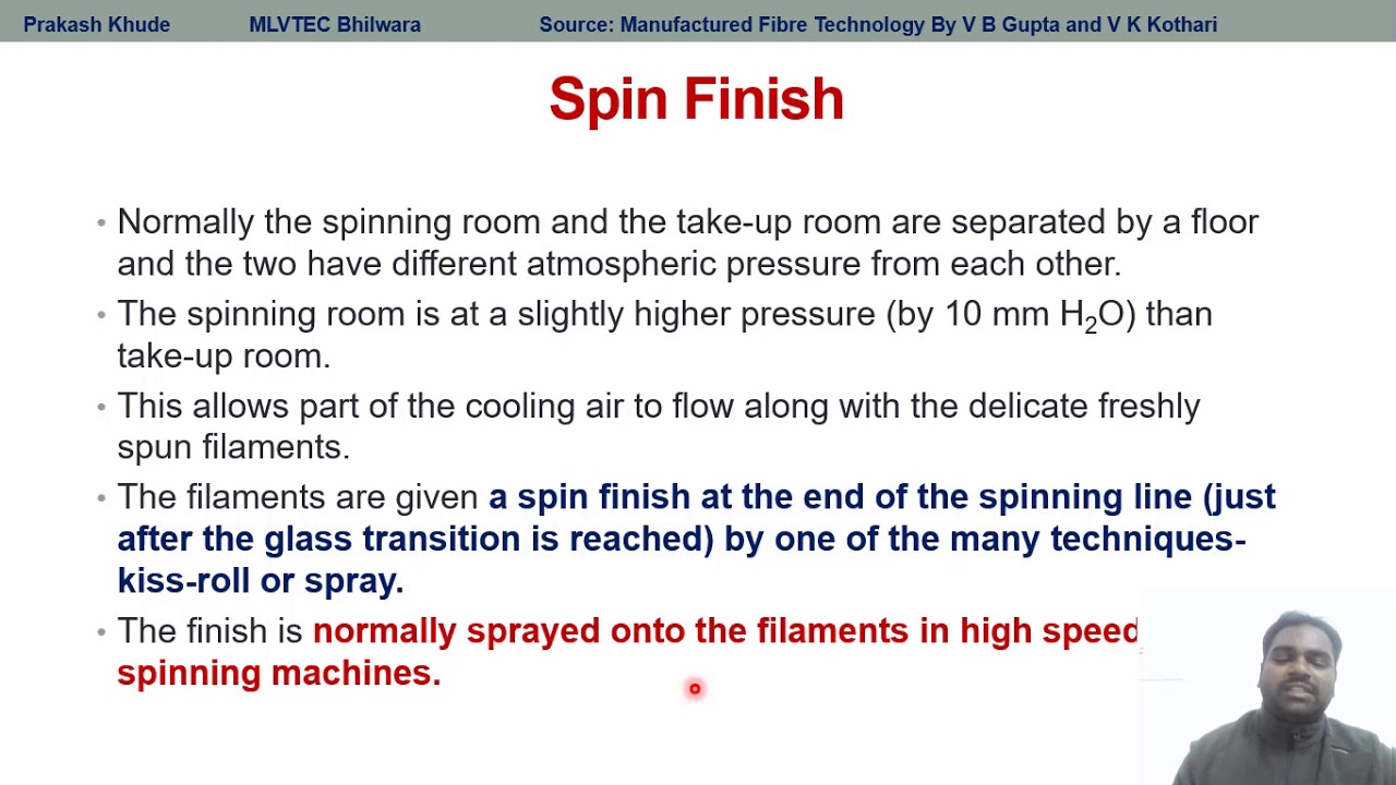 L10: Role of Spin finish by Prakash Khude #Texstylegyan - YouTube