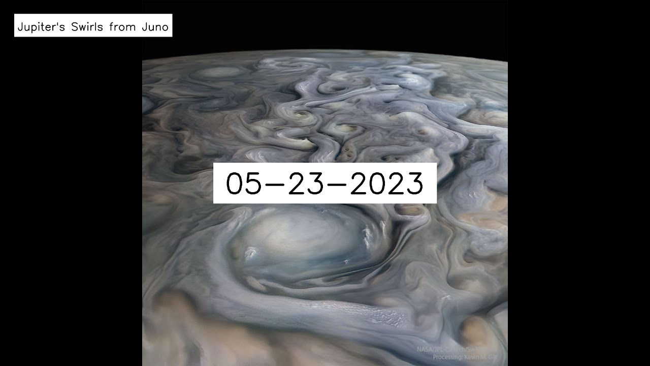 Jupiter's Swirls from Juno - 05-23-2023 - YouTube