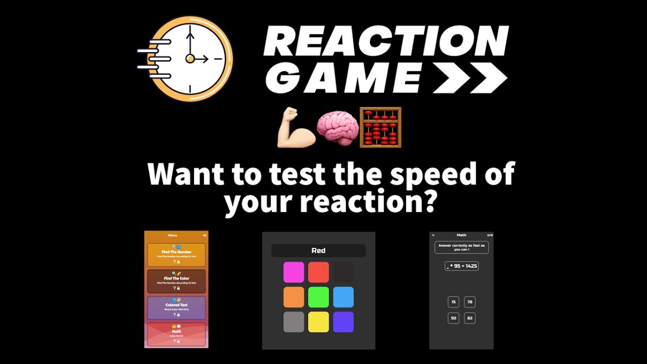 Reaction Game / Reaction Training - Math Exercises, Math Reaction - YouTube
