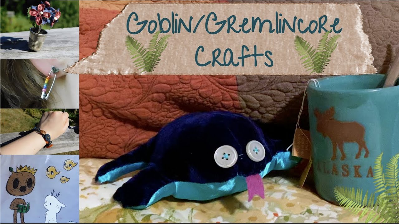 🐌 Goblincore / Gremlincore Crafts // upcycle // indoor crafts - YouTube