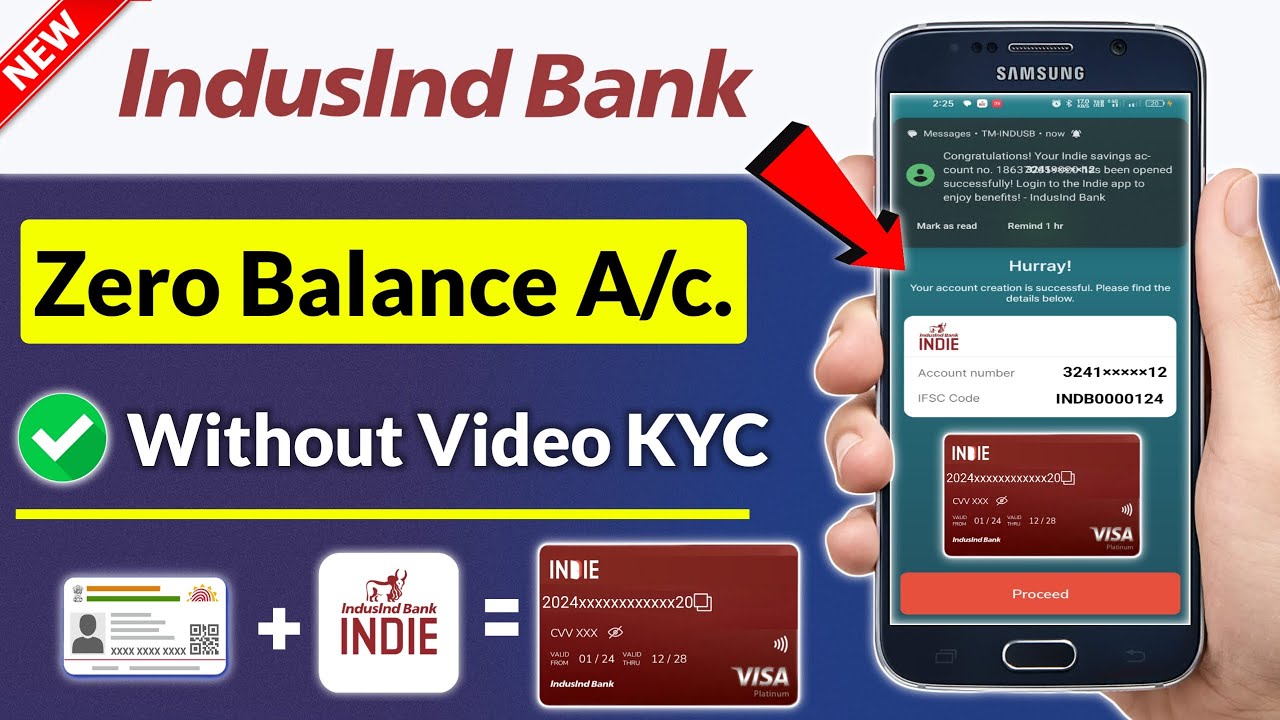 IndusInd Bank Zero Balance Account Opening Online 2024 | zero balance ...