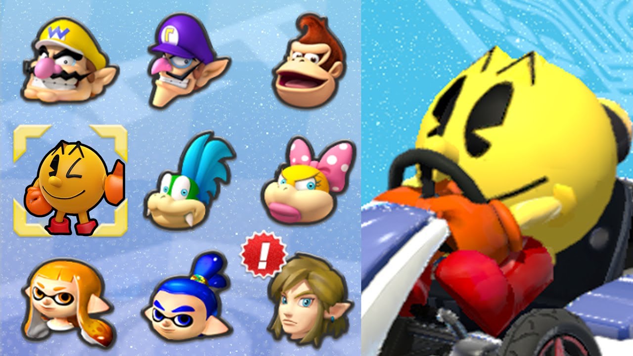 PACMAN in Mario Kart 8 Deluxe! (Flower Cup) - YouTube