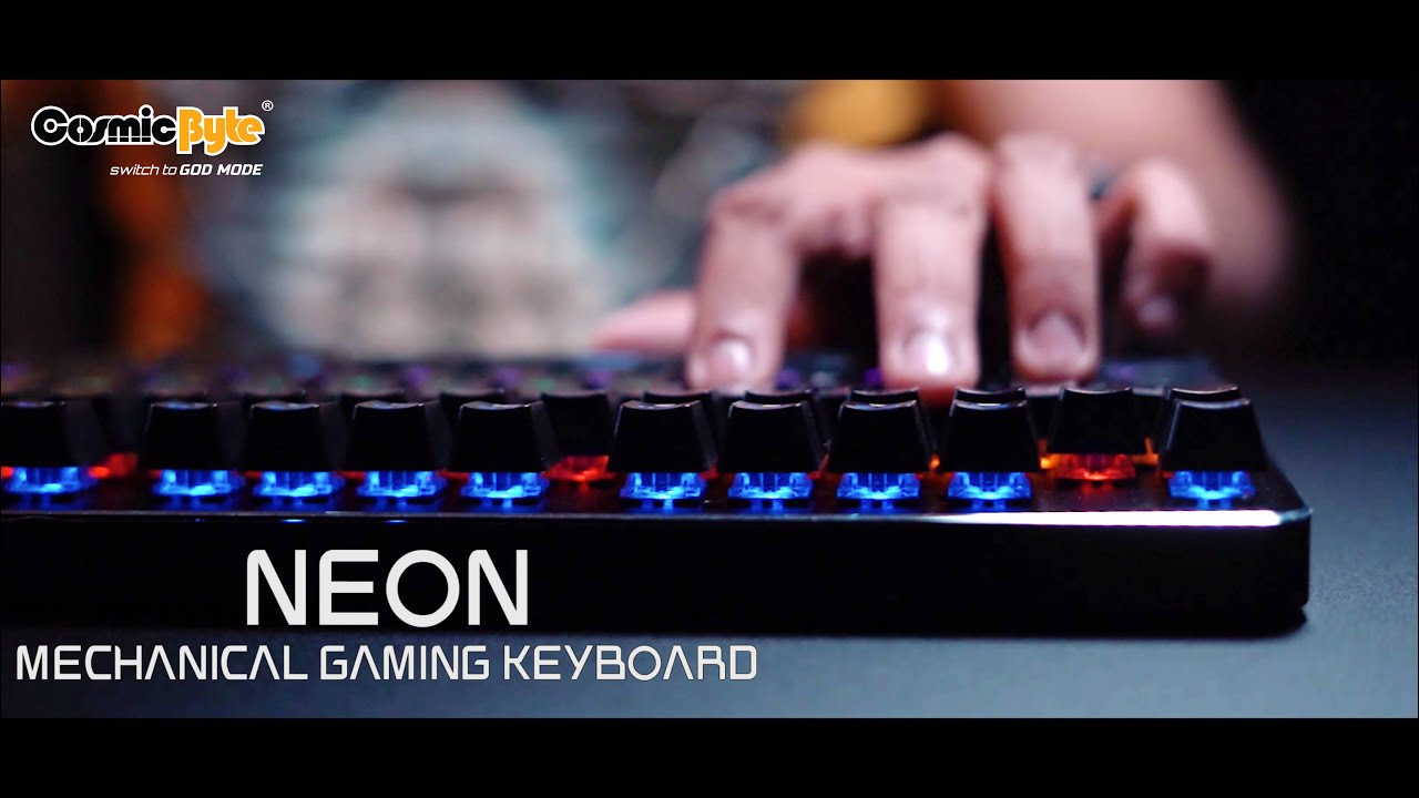NEON - Rainbow Mechanical Keyboard | Cosmic Byte - YouTube