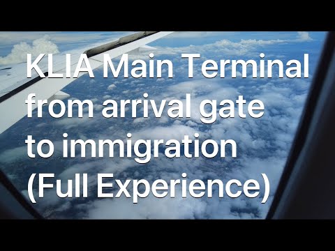 KLIA Main Terminal Malaysia from arrival gate to immigration (Full ...