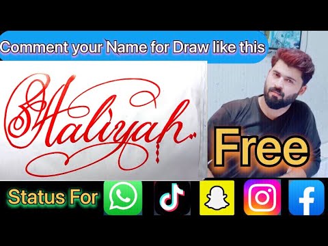 Aaliyah Name Signature Calligraphy Status | How to Cursive write with ...