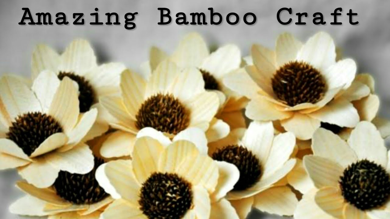 Amazing Bamboo Craft।। How To Make a Flower Out Of Bamboo // Diy ...