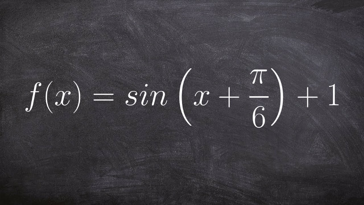 How To Graph The Sine Function By Applying A Phase Shift And Vertical