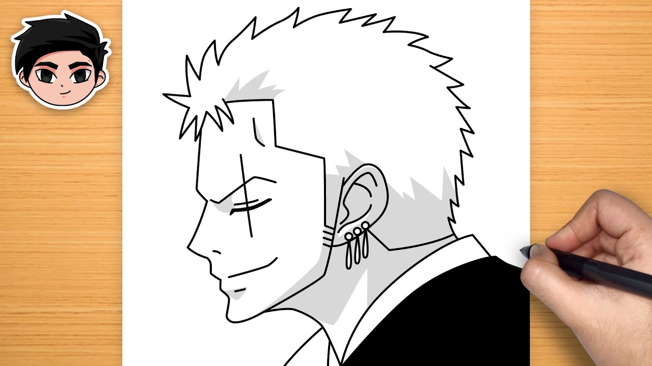 How To Draw ZORO Side View | One Piece - Easy Tutorial - YouTube