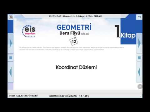 Geometri 1  - Koordinat Düzlemi  📘