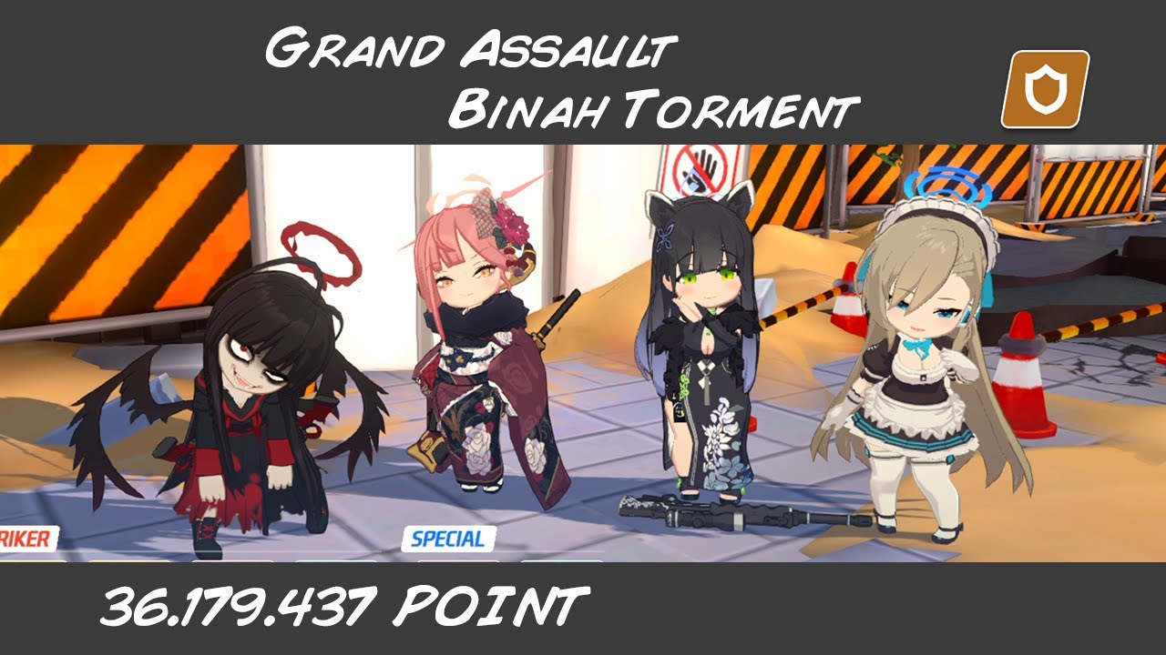 [Blue Archive EN] Binah Grand Assault Urban Torment mode | 36,179k pts ...