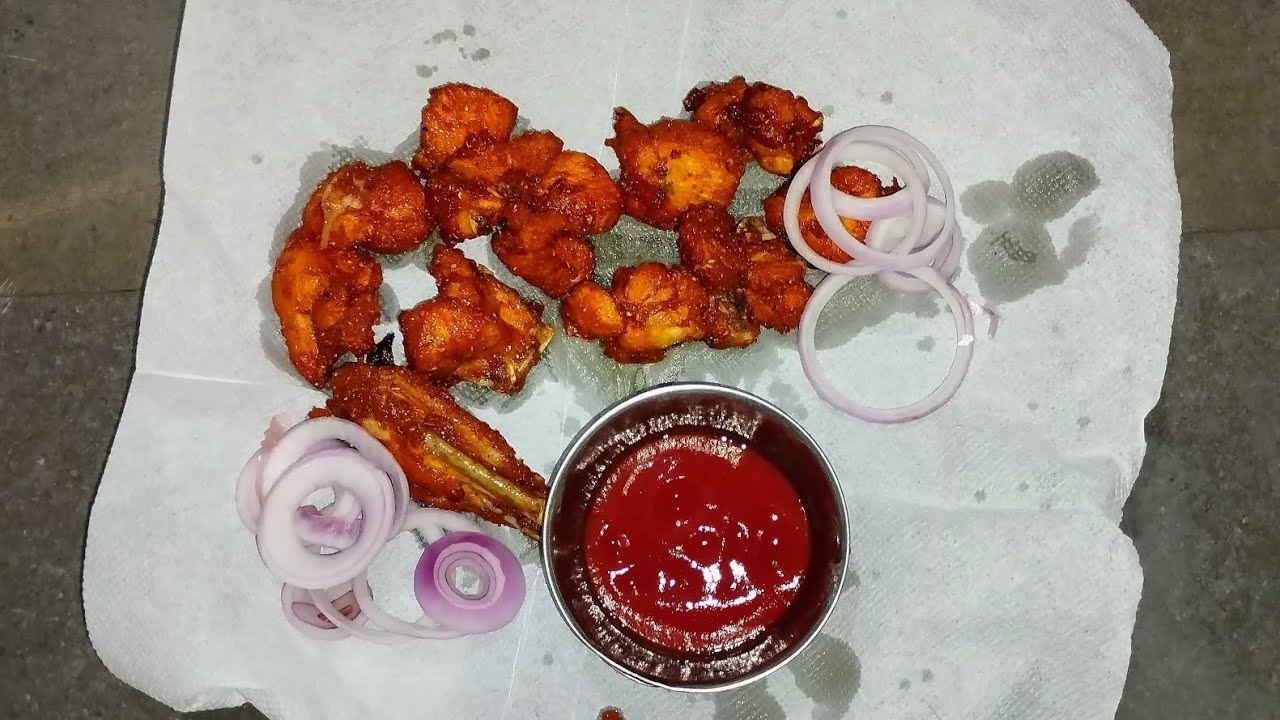 Chicken Pakoda (Chiken fry recipe) With Tomato sauce.. 😋 Yummy.. - YouTube
