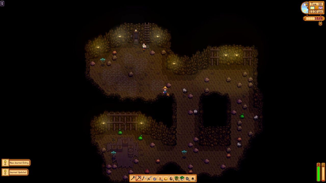Stardew Valley - Exploring the mines for Minerals and Monsters - YouTube