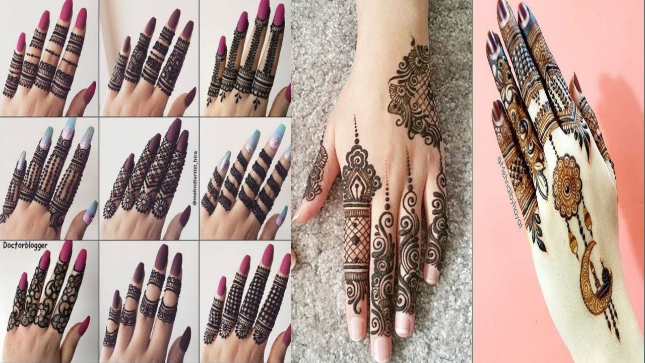 How to make design mahndi #2020 top design of mahndi #finger and hand k ...