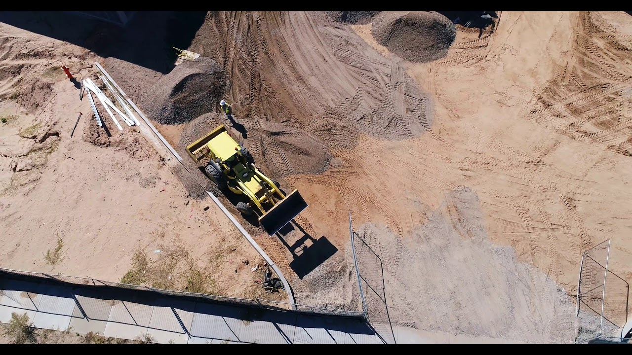 White Sands Construction Aerial Drone Site Update - YouTube