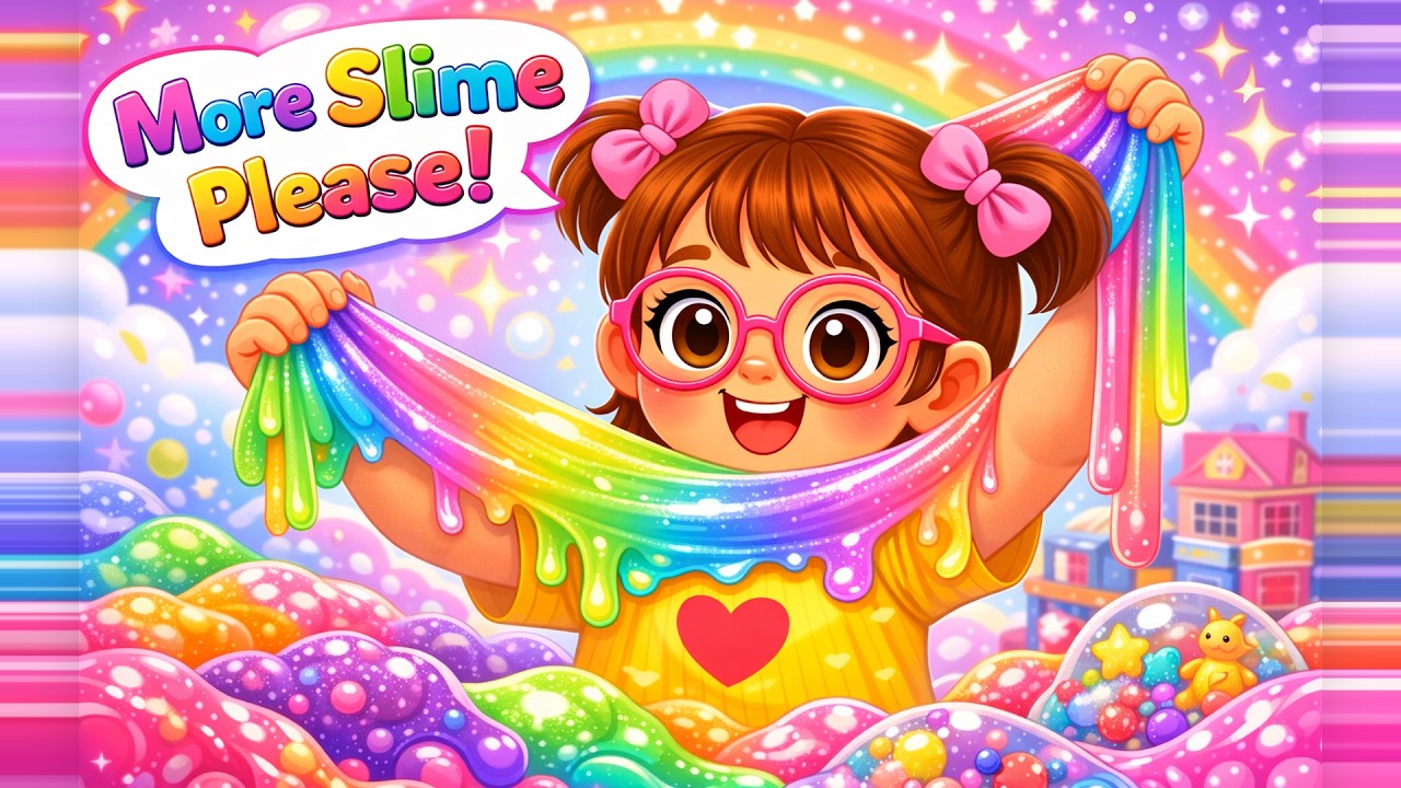 More Slime Please! 🧪 Slime Song for Kids | Stretchy Squishy Slime ...