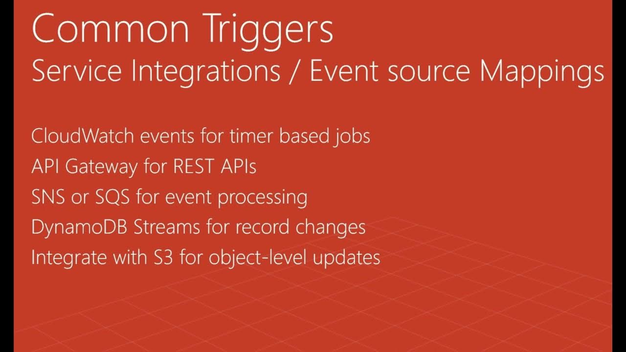AWS lambda triggers and common triggers - YouTube