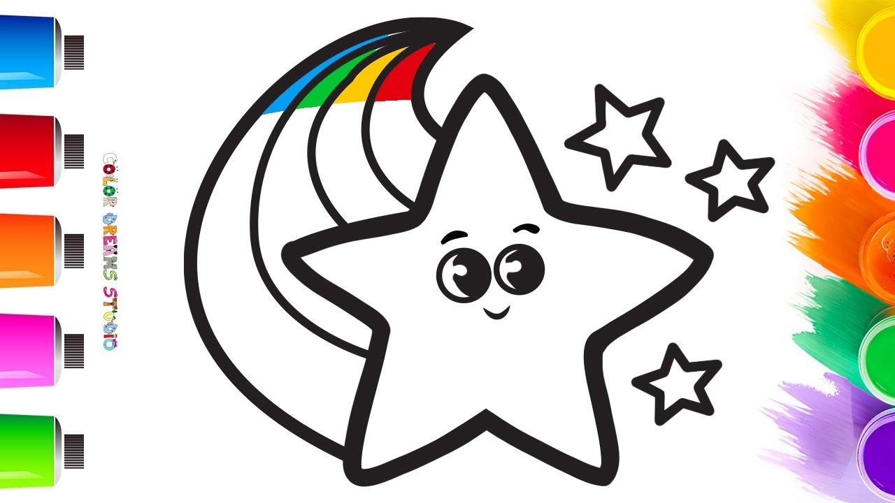 🌠Drawing and Coloring a Shooting Star | Easy Step By Step - YouTube