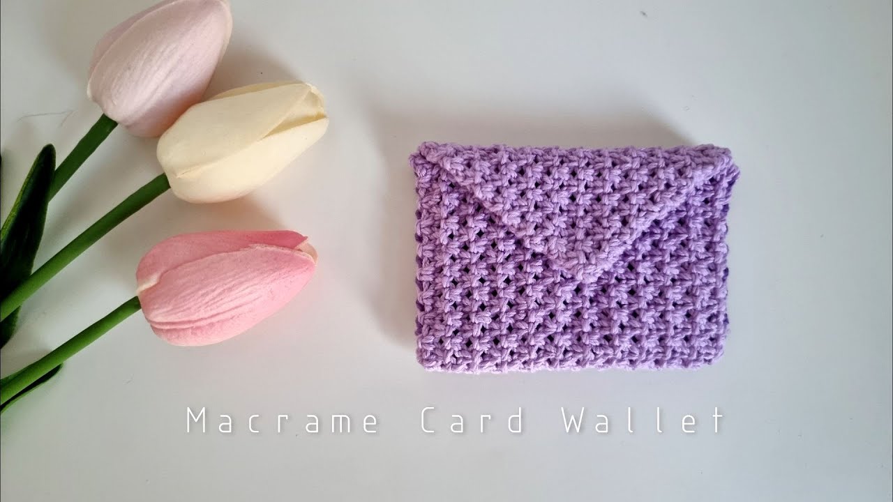 [Sub] Macrame Card Wallet 한 가지 매듭으로 만드는 마크라메 카드 지갑 - YouTube
