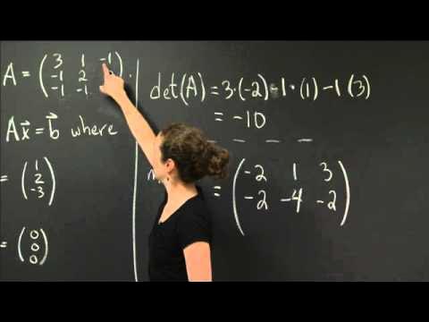 Solve a linear system using matrices | MIT 18.02SC Multivariable Calculus, Fall 2010 - YouTube