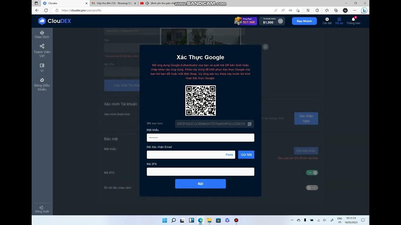 Hướng dẫn tạo mã 2FA sàn Cloudex , Link sàn chuẩn https://cloudex.pro/register?r=287FC8A - YouTube